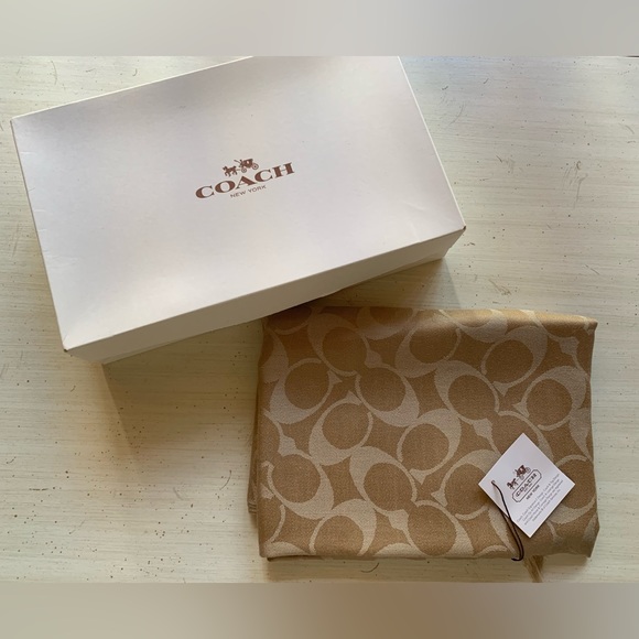 Coach | Accessories | Coachnwtsignature Wrapwoolsilktanos | Poshmark